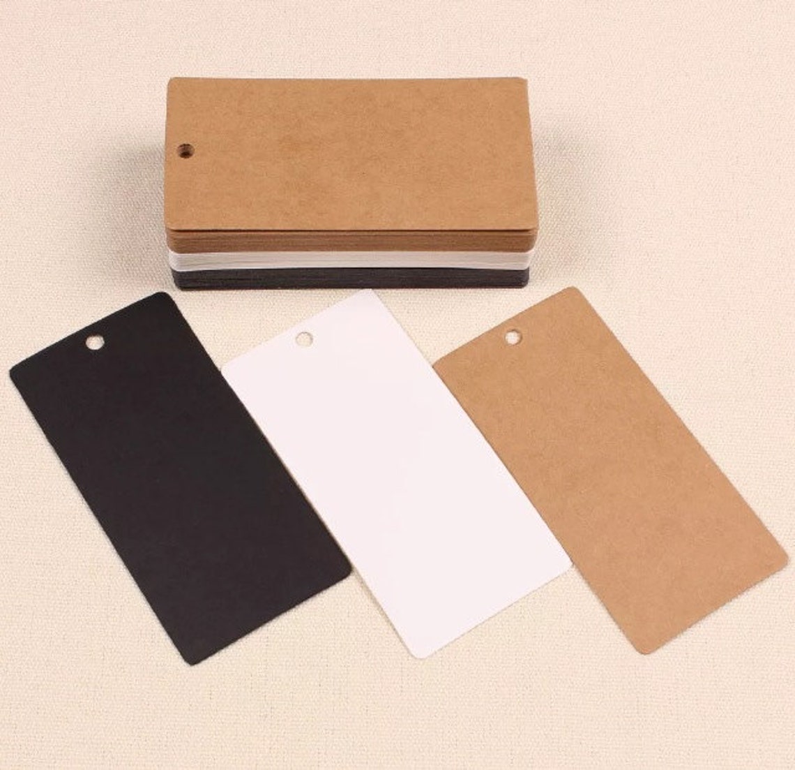 Kraft Paper Tags 50pcs Kraft Tags Rectangle Tag Price Tags - Etsy