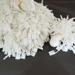 Hang Tag String - 100pcs White Hang Tag String With Plastic Fastener - Etsy