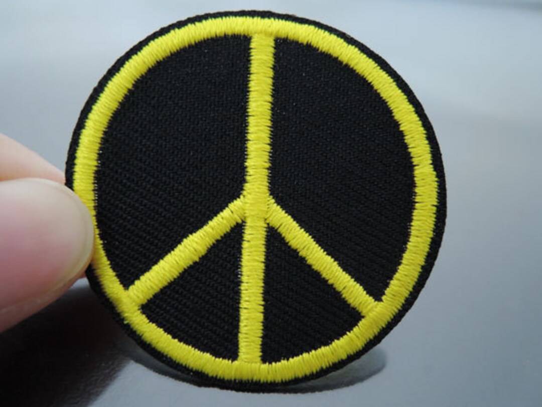 Peace Patches - Iron on Patches Peace Patch Round Applique Embroidered ...
