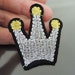 Crown Patches Silver Patch Applique Embroidered Patch Iron on Patch Sew ...
