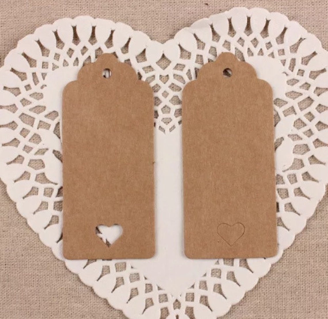 White Paper Tags 50pcs White Tags Love Heart Tag Wedding - Etsy