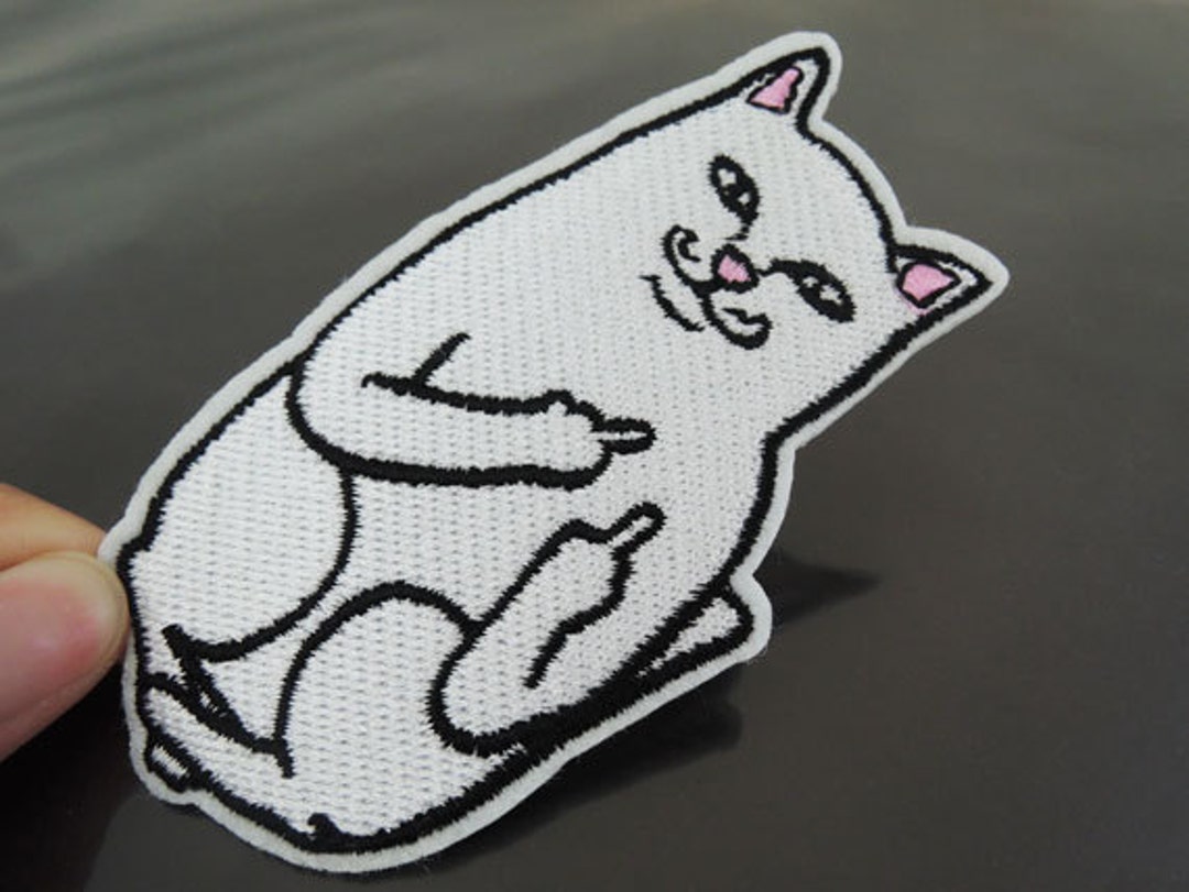 Cat Patches - Iron on Patch or Sewing on Patch Animal Funny Cat With ...