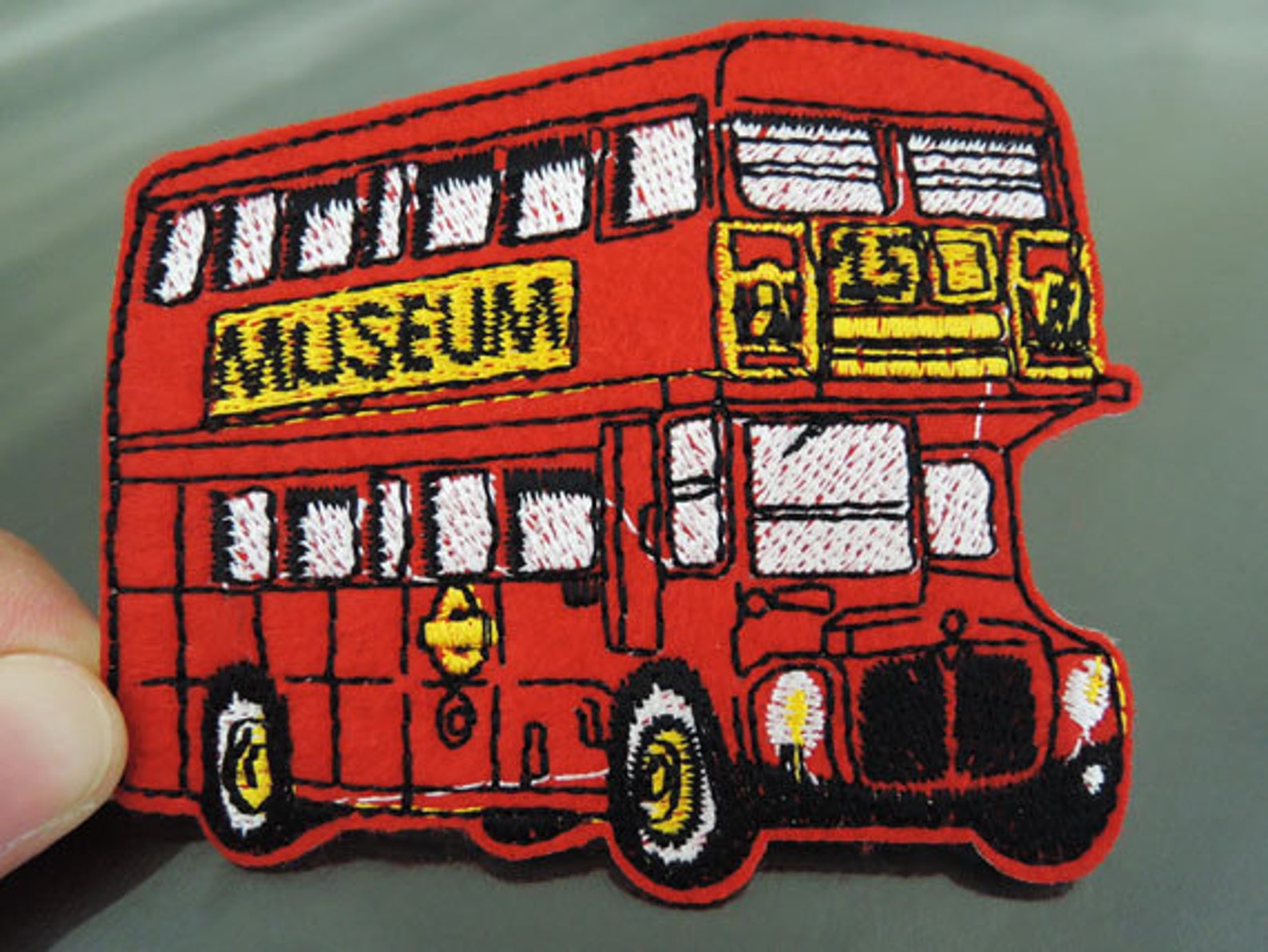 Iron on Patch Bus Patch Red Bus Patch Museum Bus Patches | Etsy