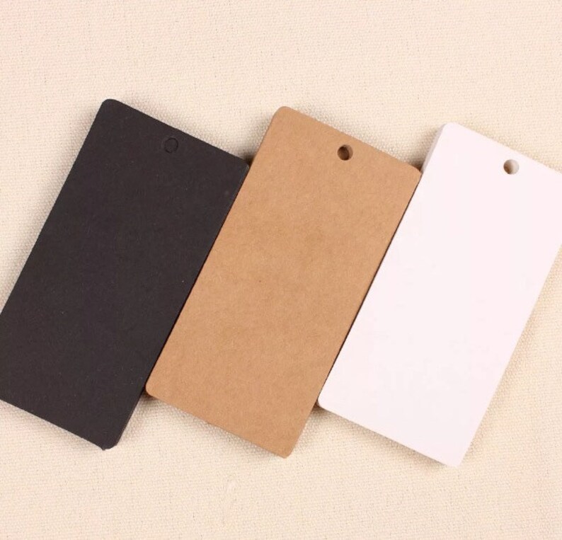 Kraft Paper Tags 50pcs Kraft Tags Rectangle Tag Price Tags - Etsy