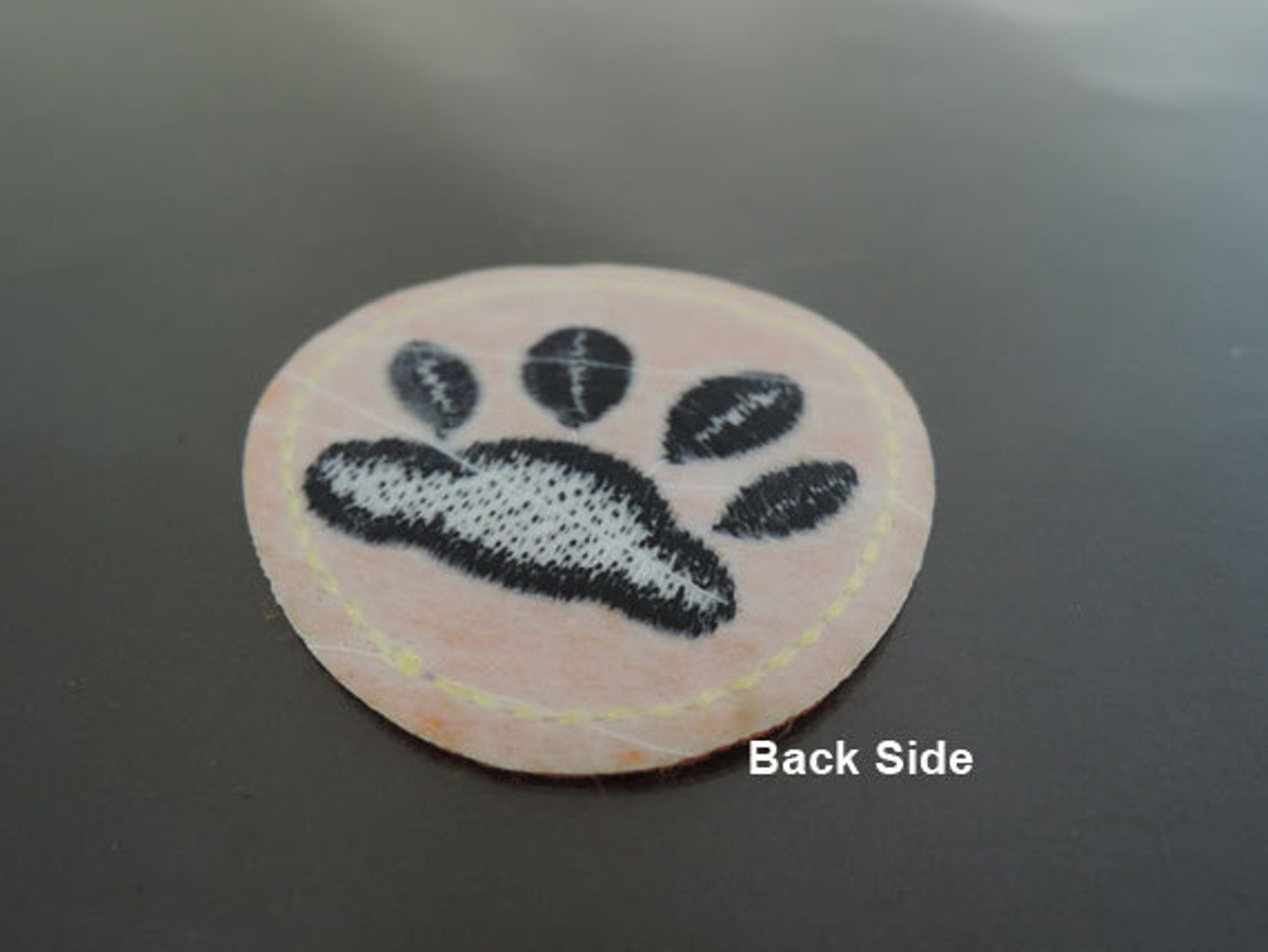 Paw Patches Iron on Patch Paw Print Patch Orange Black Paw | Etsy