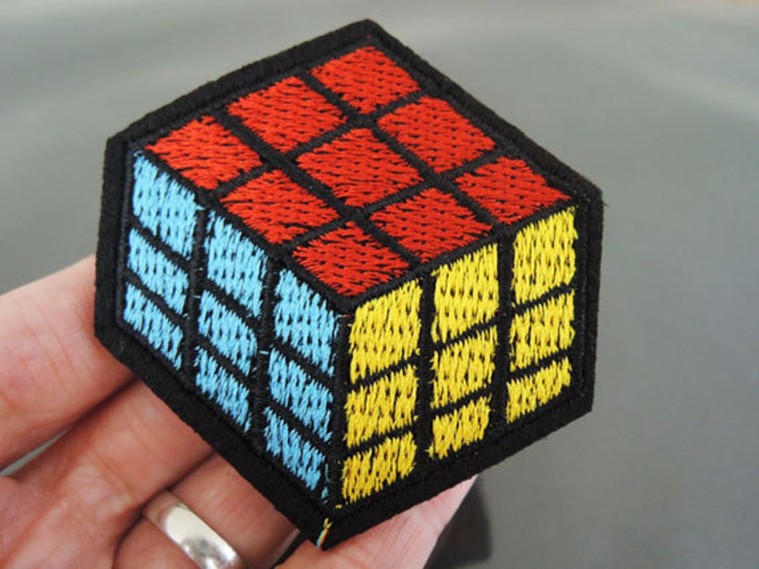 Rubik's Cube Patches - Iron on Patch or Sewing Patch Rubik Cube Magic ...