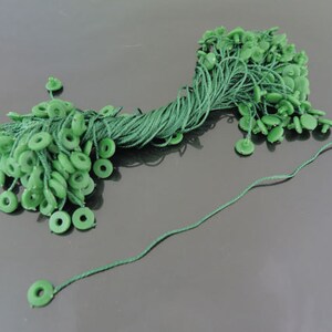 Hang Tag String - 100pcs Green Hang Tag String With Round Plastic ...