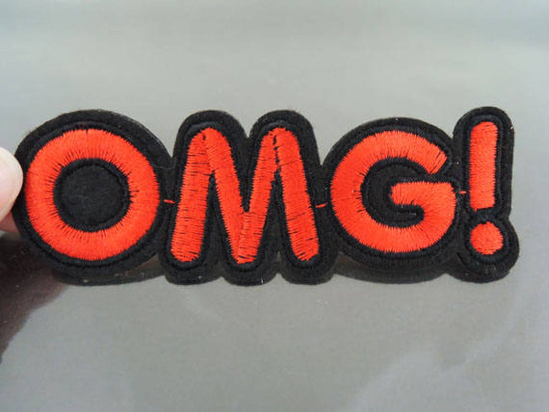 OMG Letter Patches - Iron on or Sewing on Patch Letter Patches Red ...
