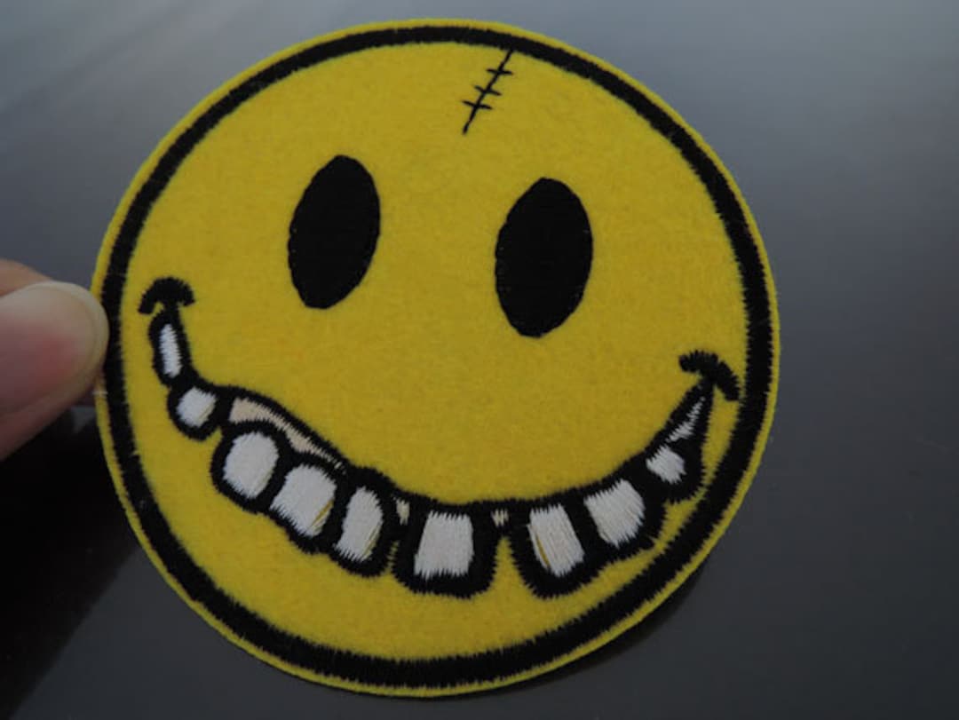 Yellow Face Patches Iron on Patches or Sewing on Patch Yellow Patches ...