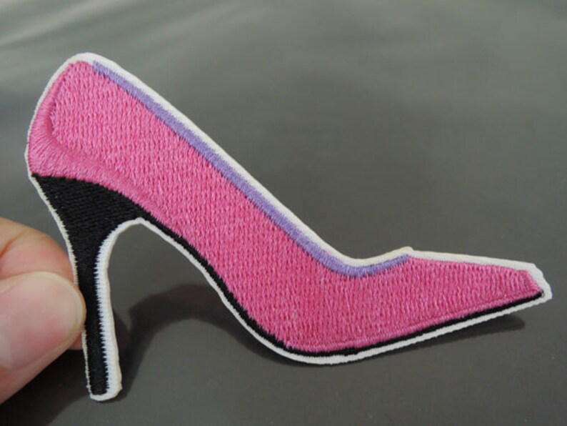 Pink High Heels Shoe Patches Iron on or Sewing on Patch High - Etsy