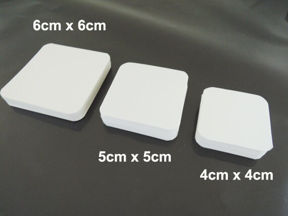 White Square Card Paper Tags without Hole 50pcs White Tags | Etsy