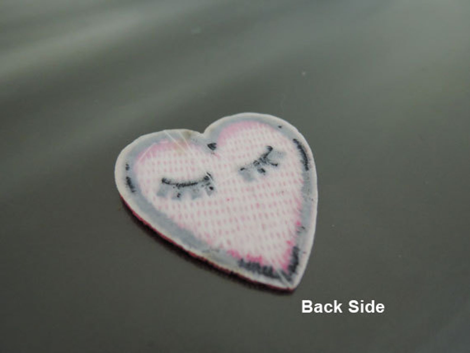 Iron on Patch Heart Patch Pink Heart Love With Eye Eyelash | Etsy