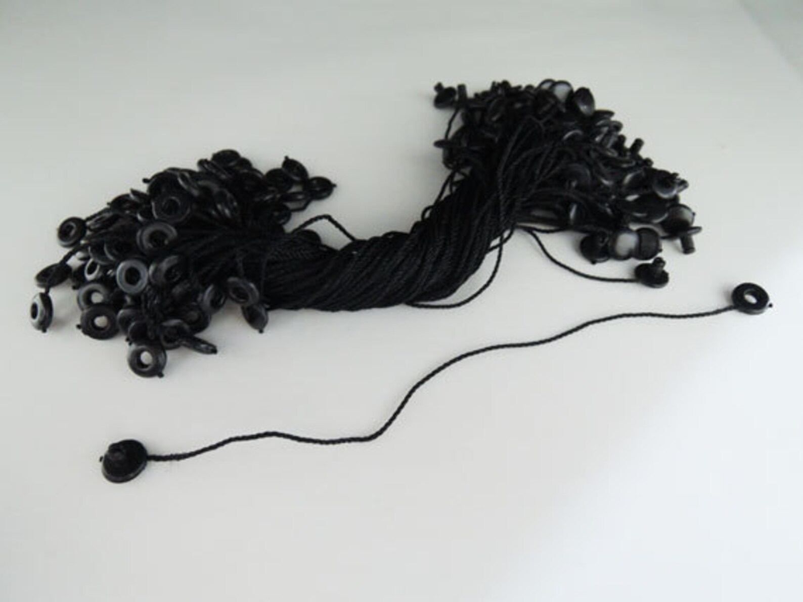 Hang Tag String 100pcs Black Hang Tag String With Round | Etsy