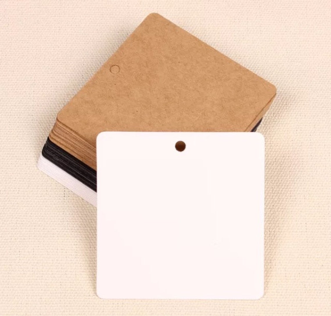 Black Paper Tags 50pcs Black Tags Square Tag Price Tags Hang | Etsy