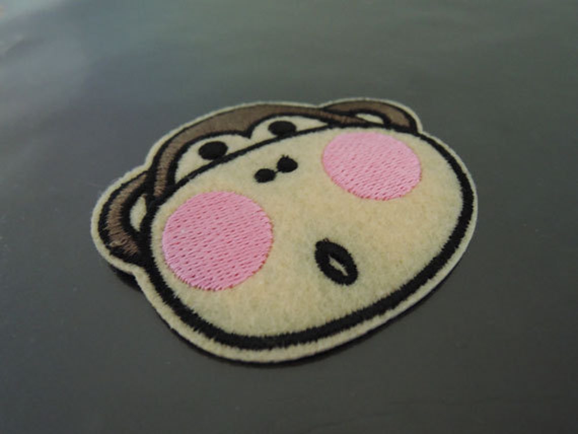 Iron on Patch Monkey Patches Animal Monkeys Pink Face Patch - Etsy