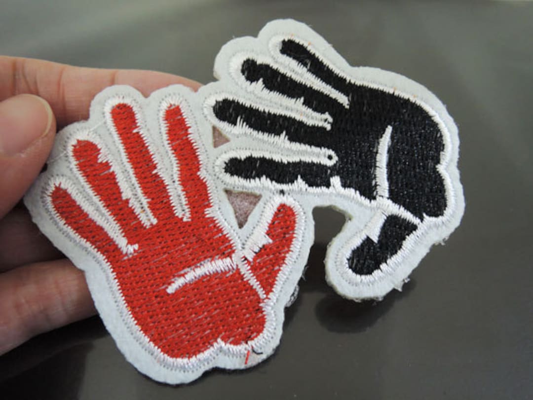 Double Hand Patch Two Hands Patches Badge Patch Applique Embroidered ...
