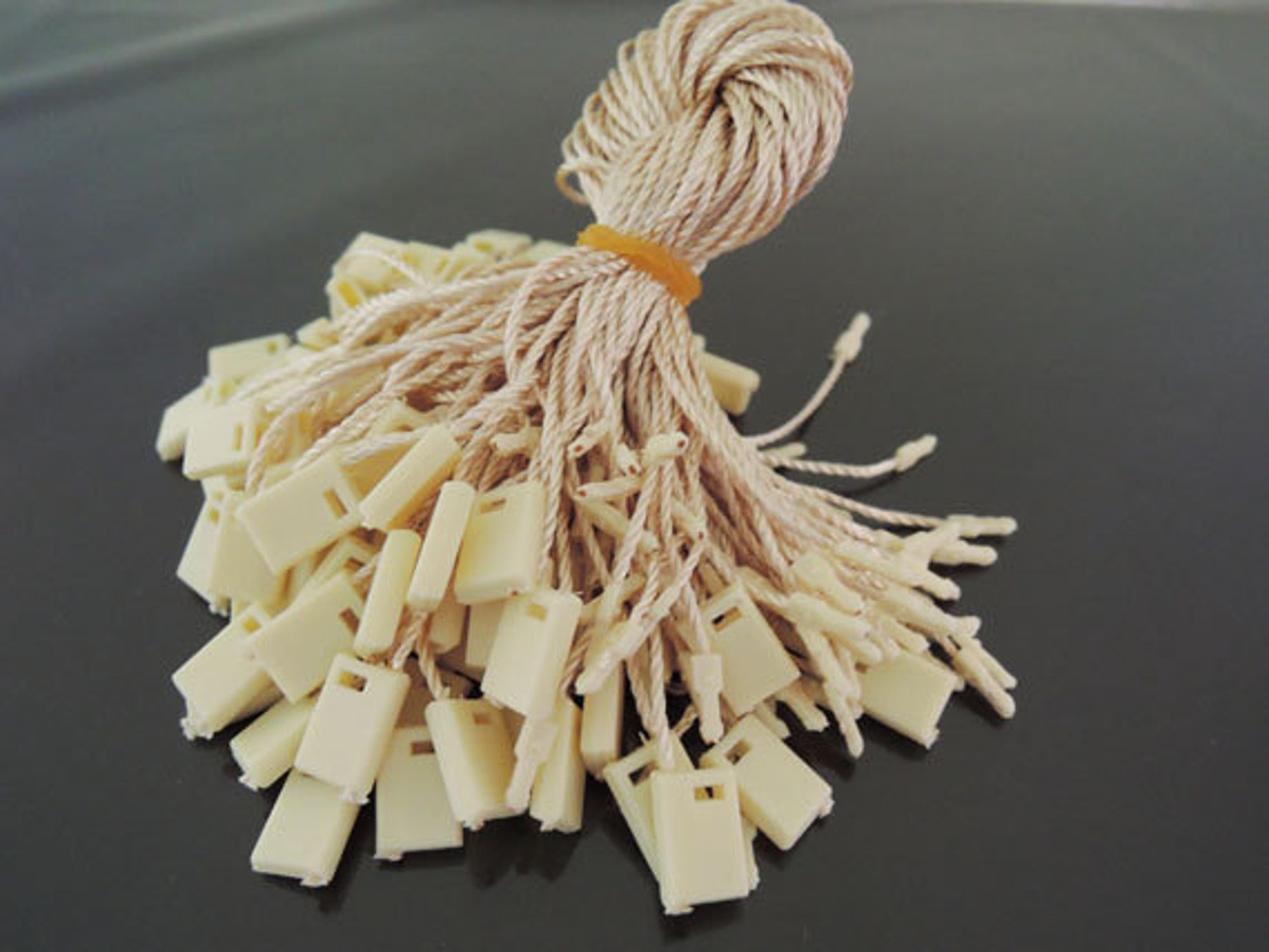 Hang Tag String 100pcs Ivory Hang Tag String With Plastic | Etsy