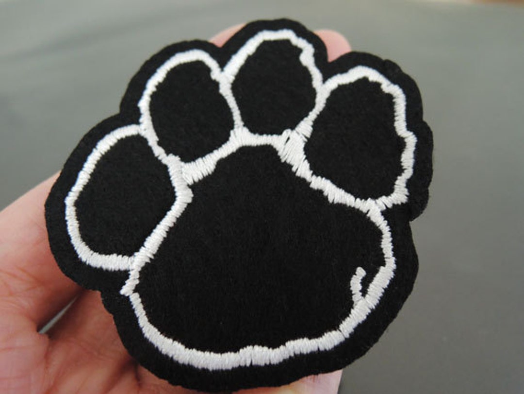 Paw Patches - Iron on Patches Paw Print Patch Applique Embroidered ...