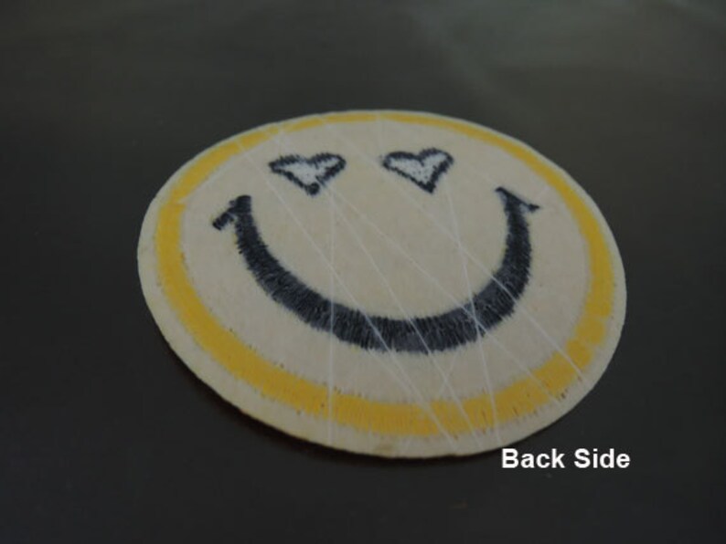 Iron on Patch Smile Face Patches Love Eye Patch Yellow Patch - Etsy