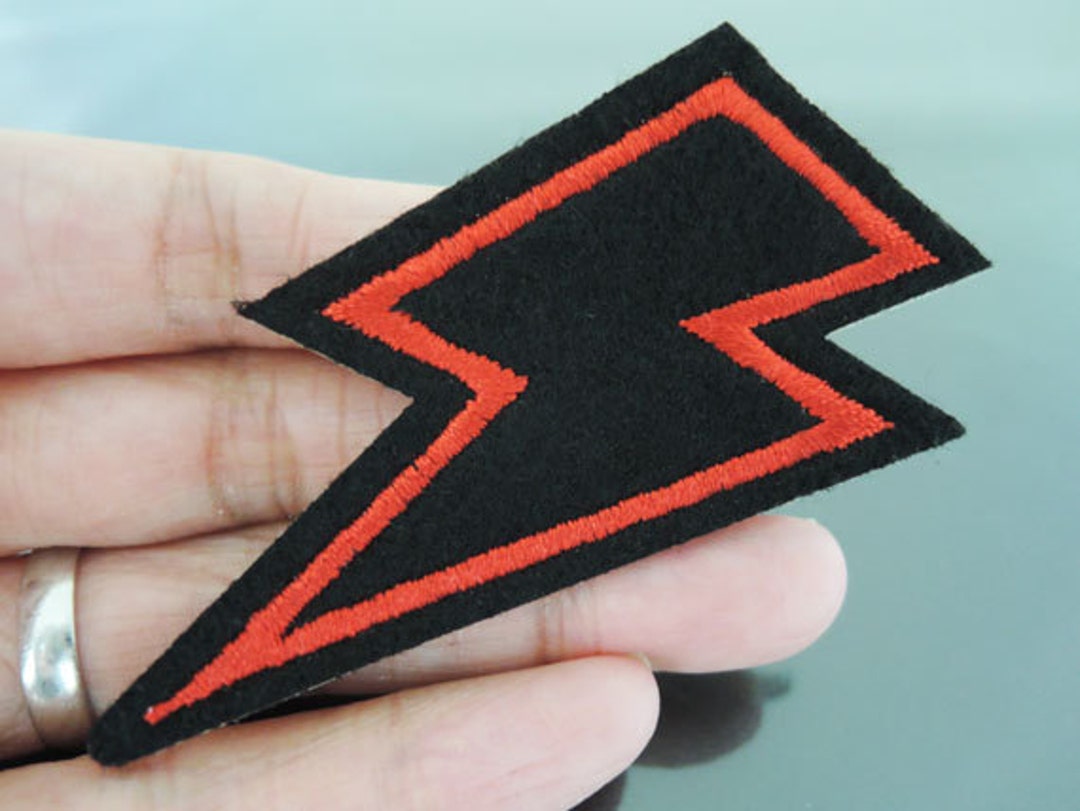 Flash Patches - Iron on Patches or Sewing on Patch Red Black Patches ...