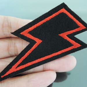 Flash Patches - Iron on Patches or Sewing on Patch Red Black Patches ...