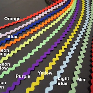 Ric Rac Trim 1/4" - Mini Ric Rac Trim Rick Rack , Zig Zag Ribbon , 11 ...