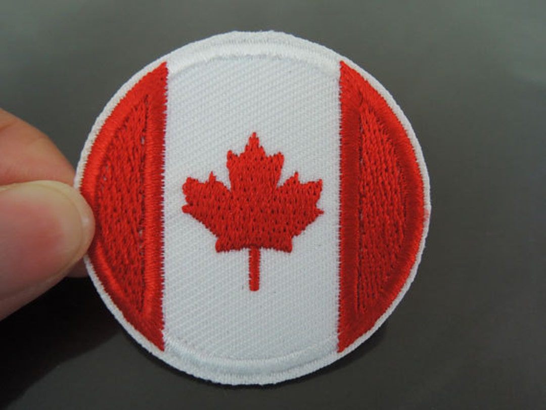 Canada Patches - Iron on Patch or Sewing on Patch Round Canada Country ...