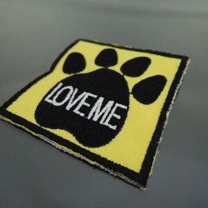 Paw Patches - Iron on Patches Paw Print Patch With LOVE ME Word ...