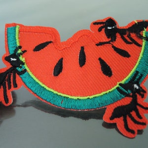 Watermelon Patch Fruit Patches Red Patch With Ant Applique Embroidered ...
