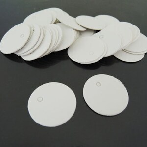 White Paper Tags - 50pcs White Gift Tags Small Circle Round Jewellery ...