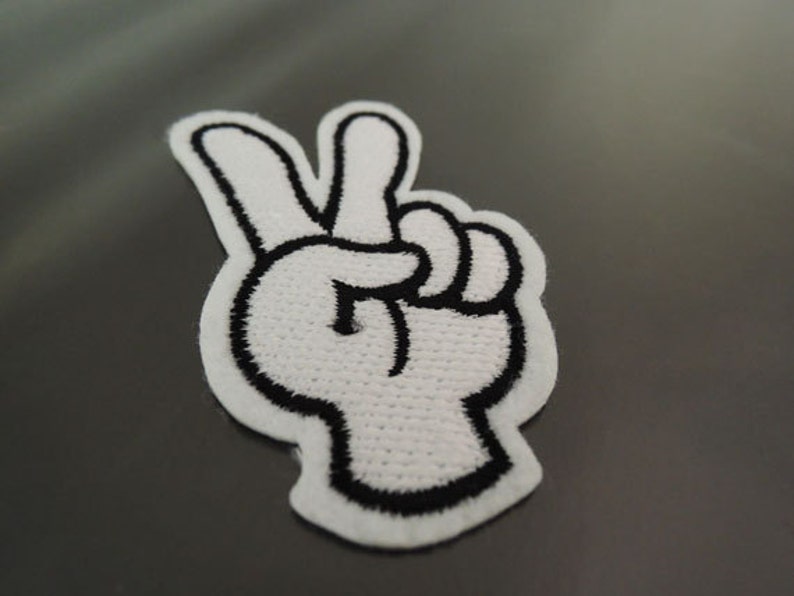 Iron on Patch Finger Patch Cartoon Finger With Win Hand - Etsy