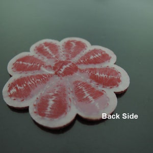 Red Flower Patch Flower Patches Badge Patch Applique Embroidered Patch ...
