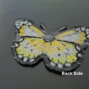 Iron on Patch or Sewing on Embroidery Yellow Butterfly Patches ...