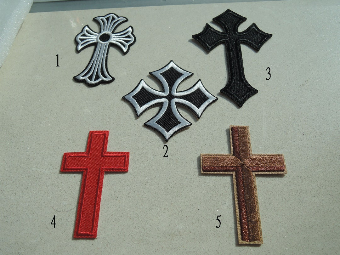 Iron on Patch - Cross Patch Crucifix Patches Embroidered Patch Iron on ...