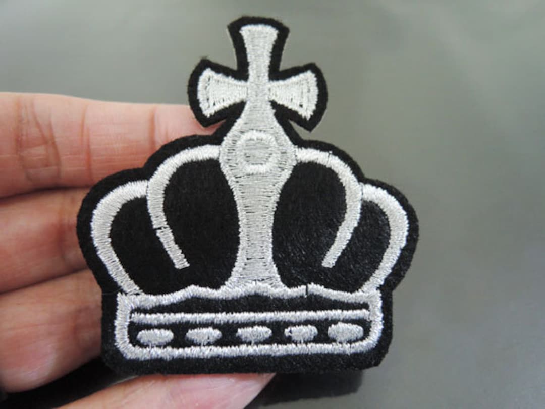 Crown Patches Silver Patch Applique Embroidered Patch Iron on Patch Sew ...