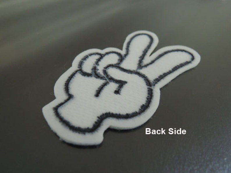 Iron on Patch Finger Patch Cartoon Finger With Win Hand - Etsy