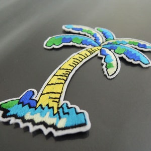 Iron on Patch - Coconut Palm Tree Patches Green Tree Patch Summer ...