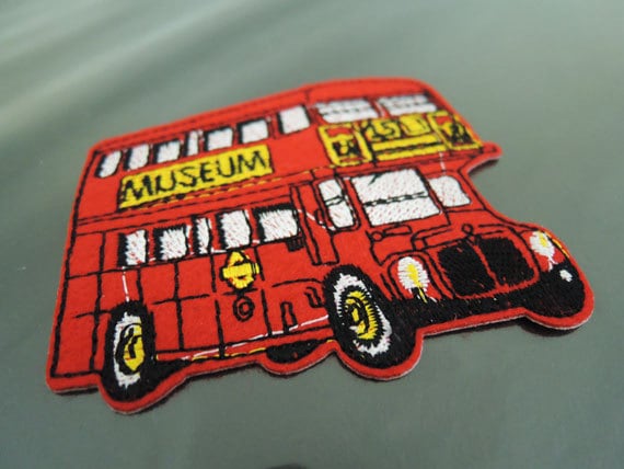 Iron on Patch Bus Patch Red Bus Patch Museum Bus Patches | Etsy