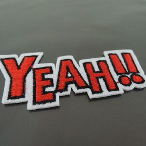 YEAH Letter Patches - Iron on or Sewing on Patch Letter Patches Red ...