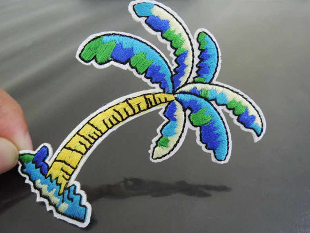 Iron on Patch - Coconut Palm Tree Patches Green Tree Patch Summer ...