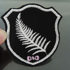 Iron on Patch Feather Pattern Patches Black Applique Embroidered ...