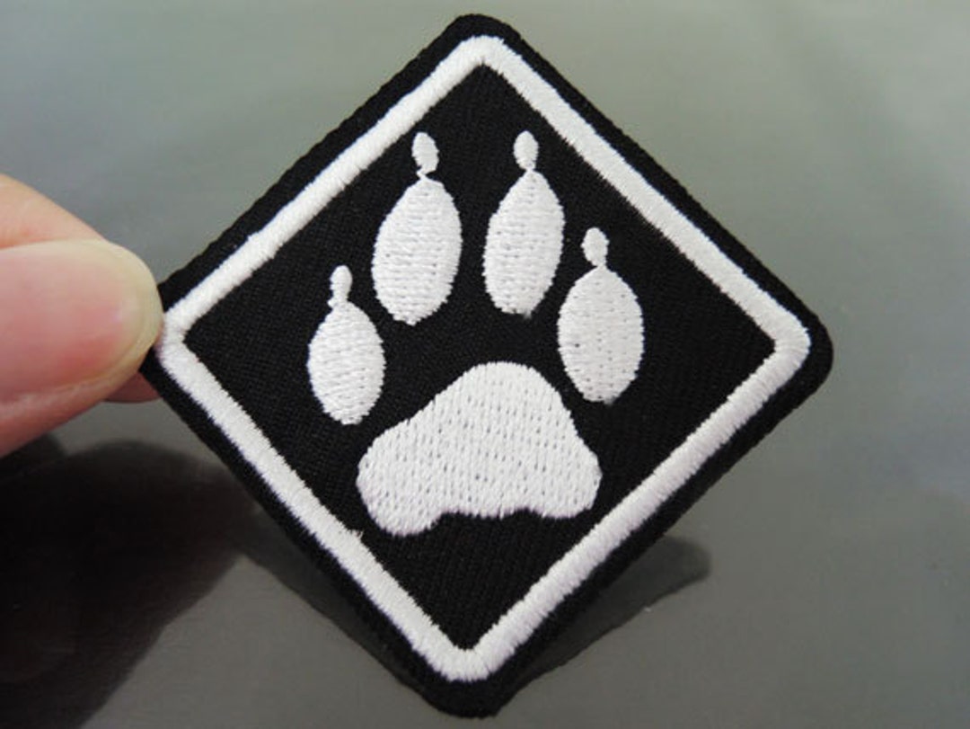 Paw Patches - Iron on Patches Paw Print Patch Square Applique ...