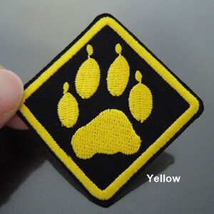 Paw Patches - Iron on Patches Paw Print Patch Square Applique ...