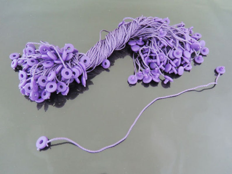 Hang Tag String 100pcs Purple Hang Tag String With Round | Etsy
