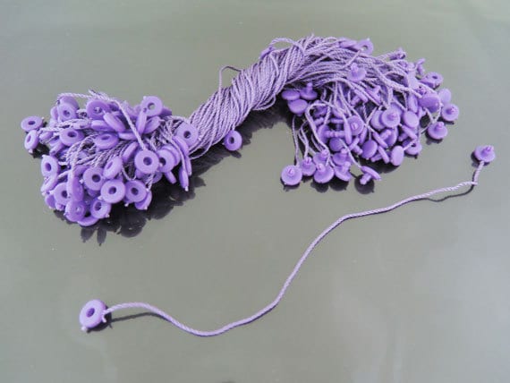 Hang Tag String 100pcs Purple Hang Tag String with Round | Etsy