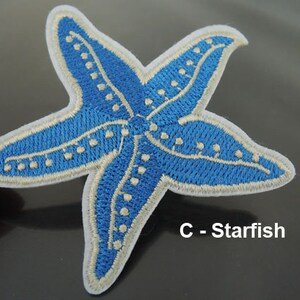 Iron On Patch Crab Patch Fish Patch Or Starfish Patch Ocean Marine