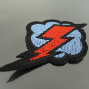 Flash Patches - Iron on Patches or Sewing on Patch Flash With Cloud ...