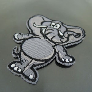 Cute Elephant Patch Animal Cartoon Patches Gray Elephants Patch ...