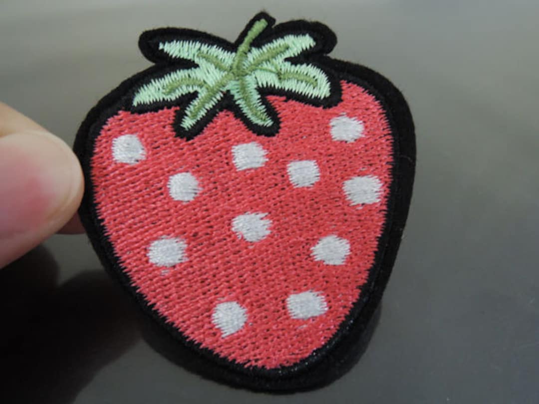 Strawberry Patch Fruit Patches Red Patch Applique Embroidered Patch ...