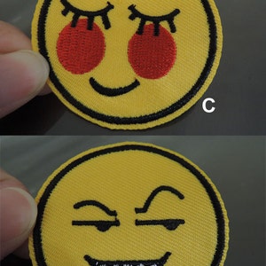 Emoji Patch New Face Patches Yellow Patch Smile Emoji Patches Applique ...